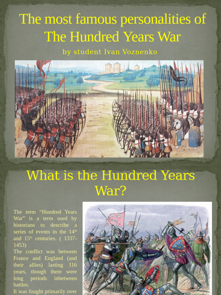 Key Figures of the Hundred Years War | PDF | Joan Of Arc | Foreign ...