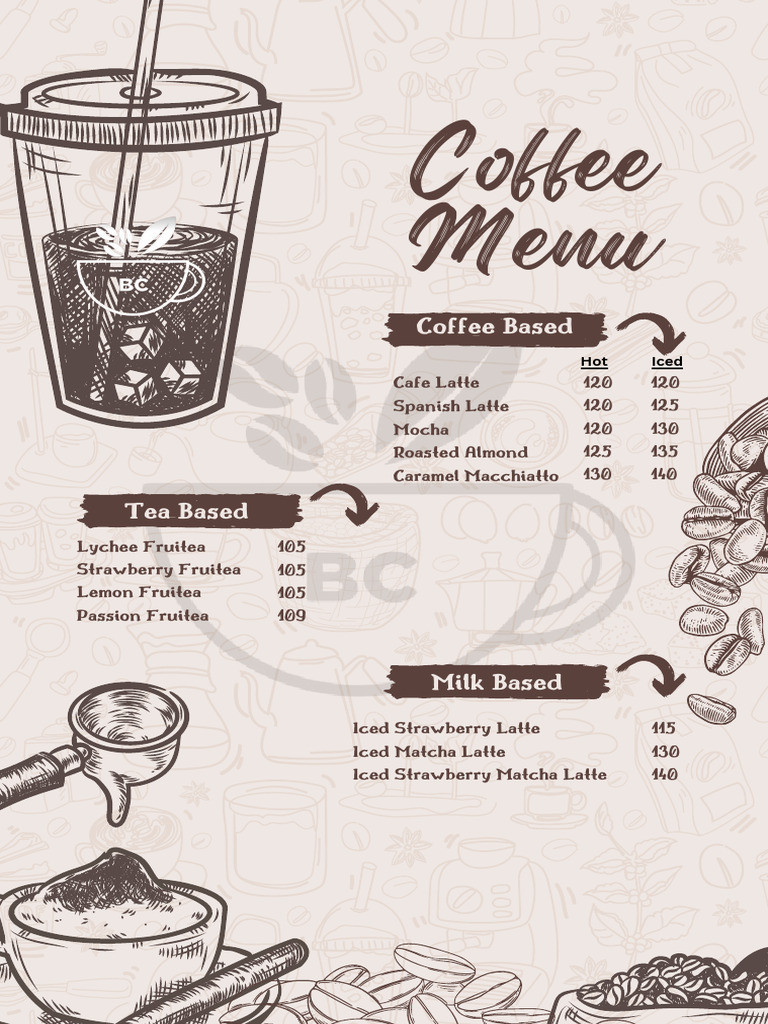 Kape Rosa Beverage Menu | PDF
