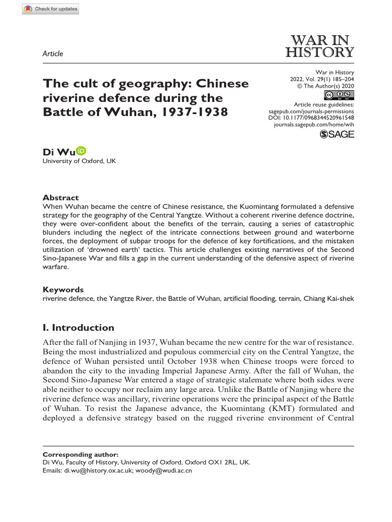 Wu 2020 The Cult of Geography Chinese Riverine Defence During The ...
