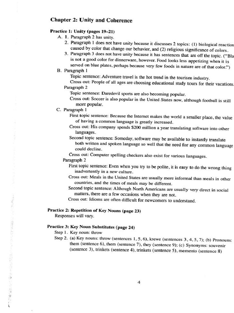 Chapter 2 Answer Key | PDF