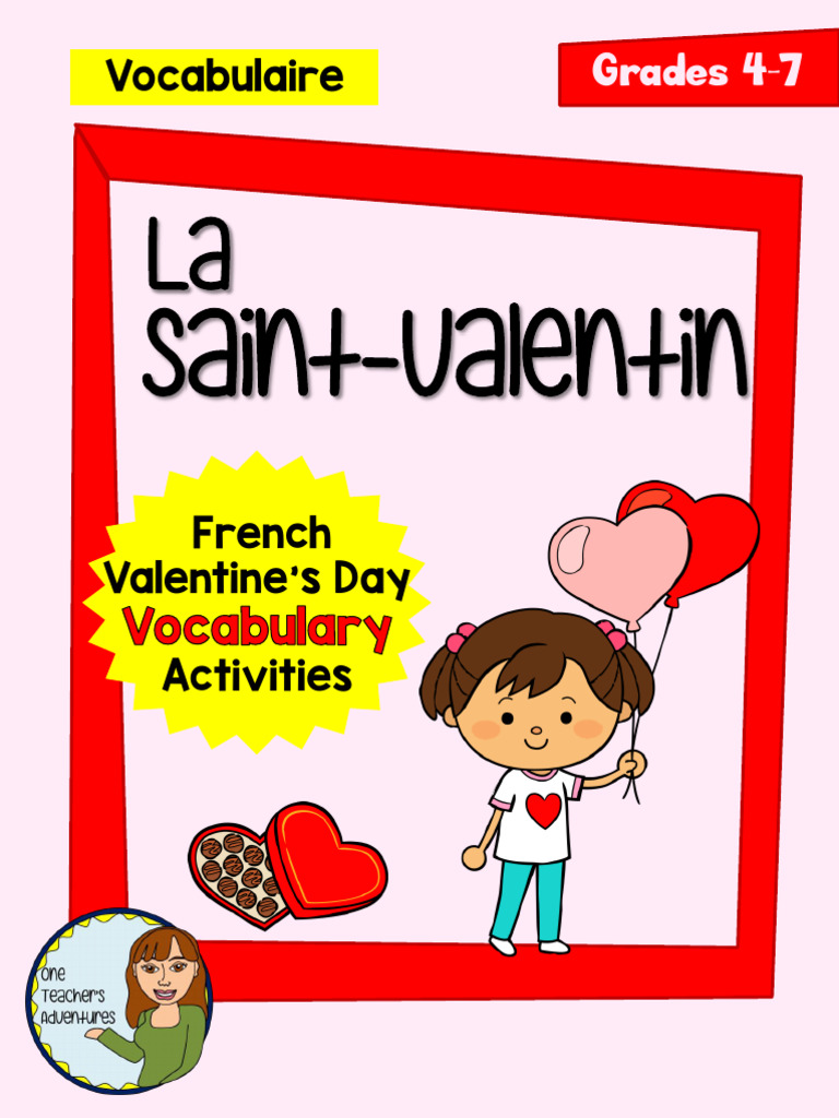 31 - La Saint-Valentin - French Valentine - S Day Vocabulary Puzzles ...
