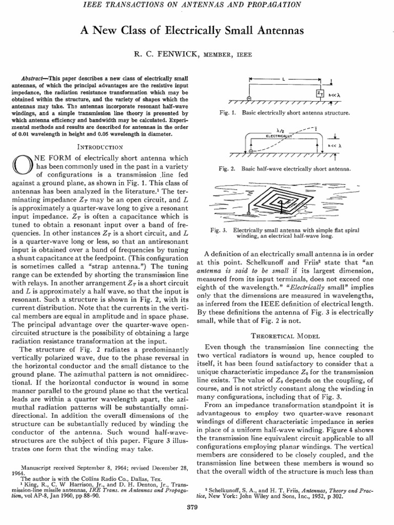 New Electrically Small Antennas Design | PDF | Antenna (Radio ...