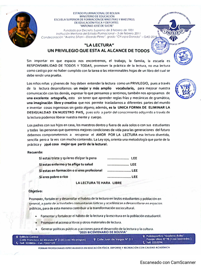 Actividad Día de La Lectura | PDF