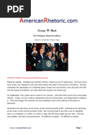 George W. Bush - 911 Address To The Nation | PDF | September 11 Attacks