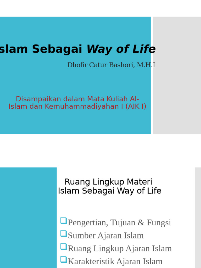 Islam Sebagai Way of Life | PDF