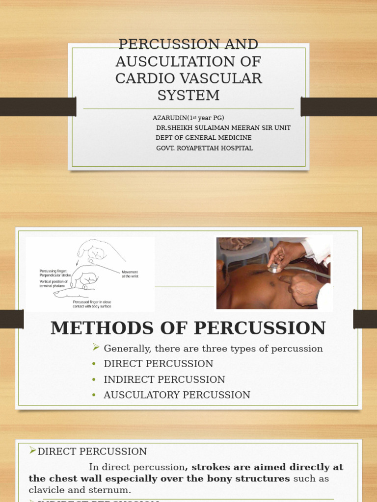 Cvs Percussion and Auscultation | PDF | Heart | Heart Valve