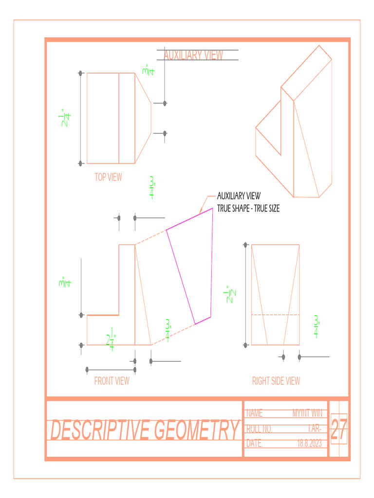 Descriptive Geometry Views and Shapes | PDF