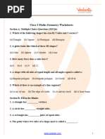 Class4 Shapes Around Us Worksheet | PDF