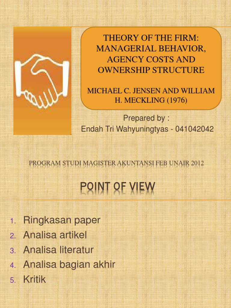 Jensen Meckling 1976 | PDF