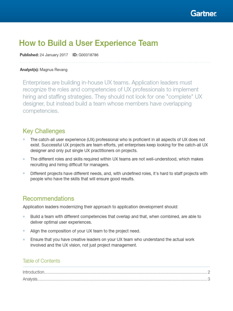 Building an Effective UX Team | PDF | Experience | Design