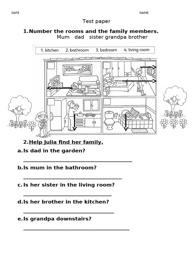 Rooms in The House Family Members 29819 | PDF
