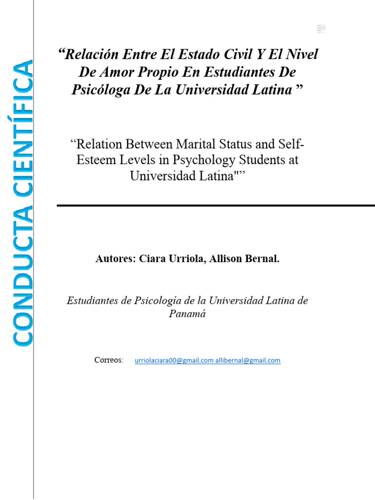 METODOLOGÍA II - Urriola, Bernal | PDF | Autoestima | Sicología