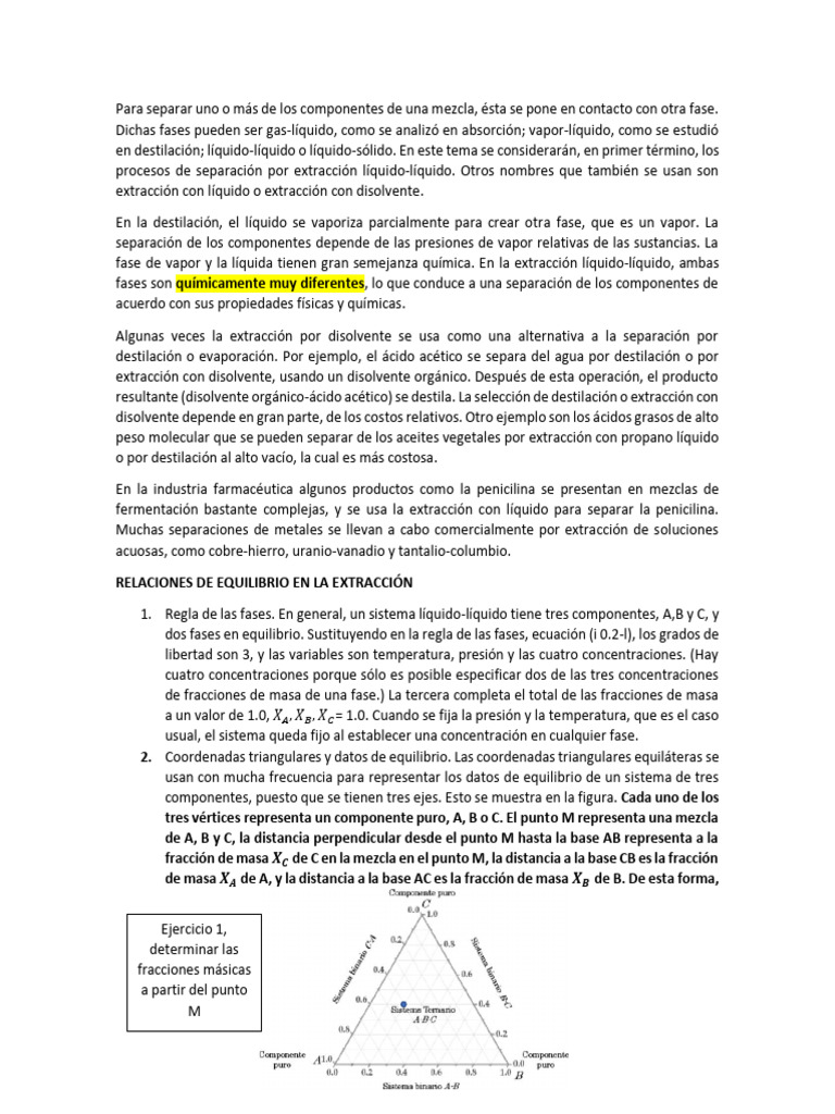 Procesos de Extracción Liq-Liq | PDF | Destilación | Fase (materia)