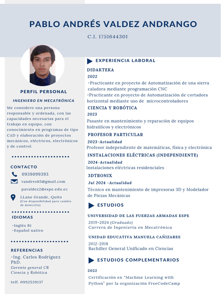 Curriculum Vitae Valdez Pablo | PDF | Informática | Ingeniería