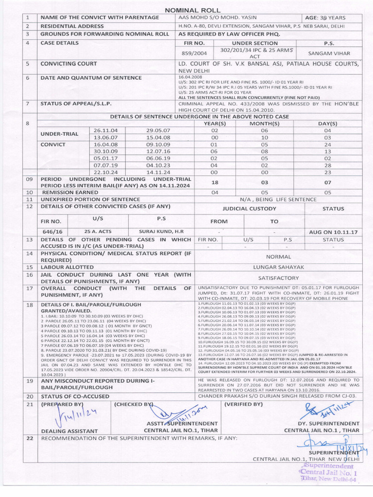 Aas MD So MD Yasin (NR 14.11.24) - 20241114 - 0001 | PDF | Crime ...