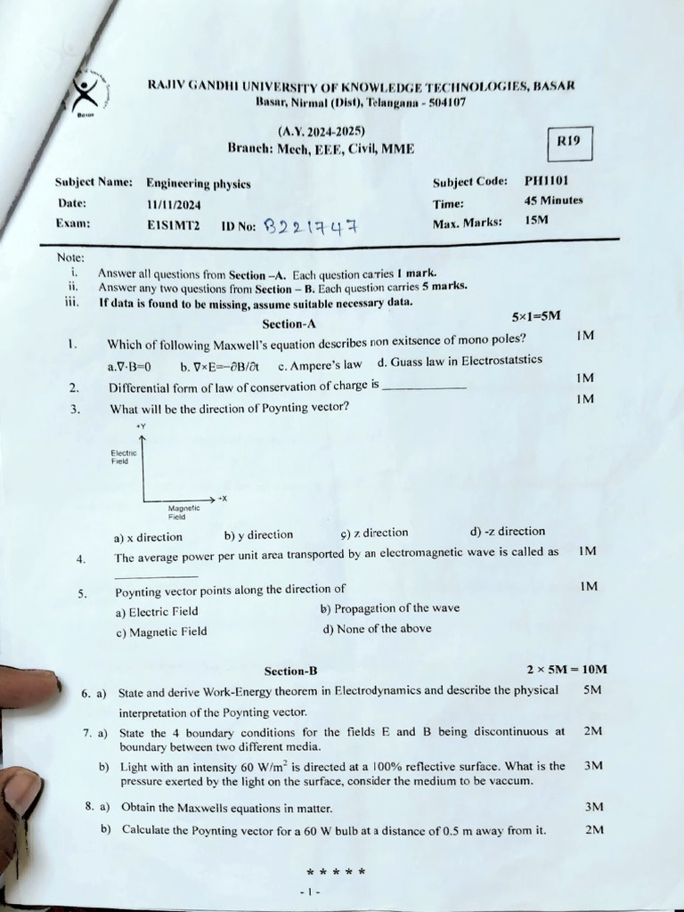 Previous Papers | PDF