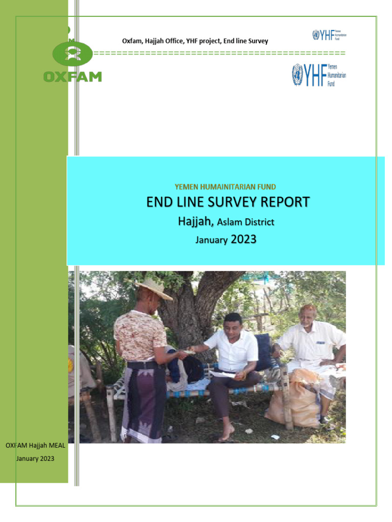 Oxfam Hajjah End Line Survey Report | PDF | Survey Methodology ...