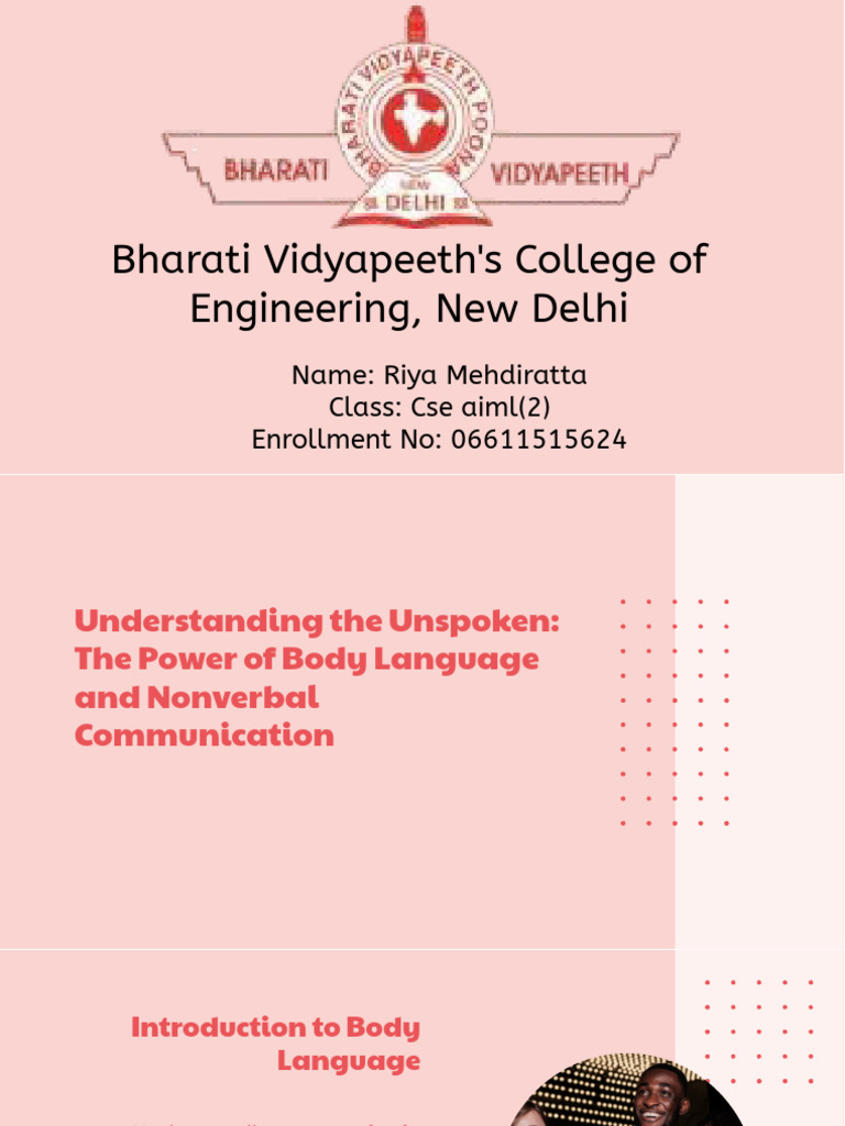 Slidesgo Understanding the Unspoken the Power of Body Language and ...