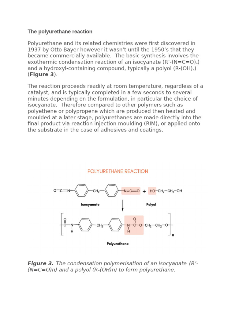 Polyurethane Reaction Overview | PDF | Polyurethane | Chemical Substances