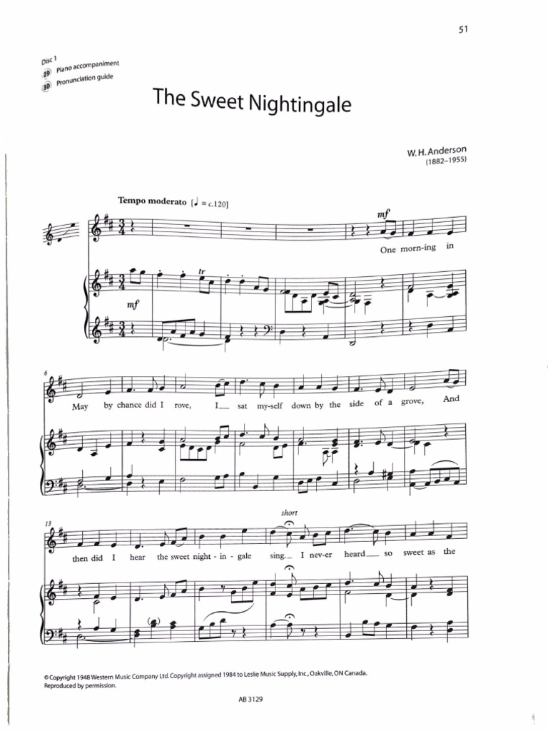 The Sweet Nightingale | PDF