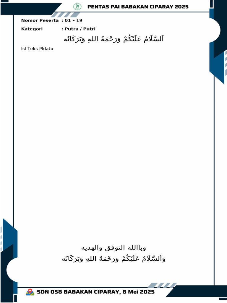 Template Teks Pidato | PDF
