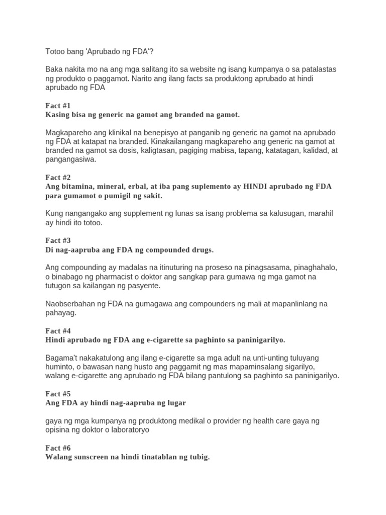 FDA | PDF