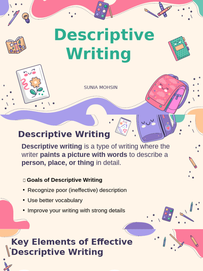 Mastering Descriptive Writing Techniques | PDF | Perception | Metaphor