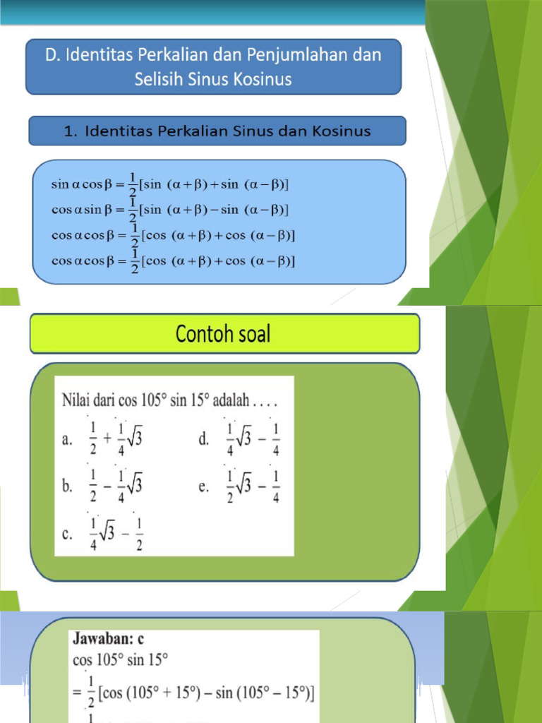 Rumus Perkalian Trigono Xi Minat | PDF