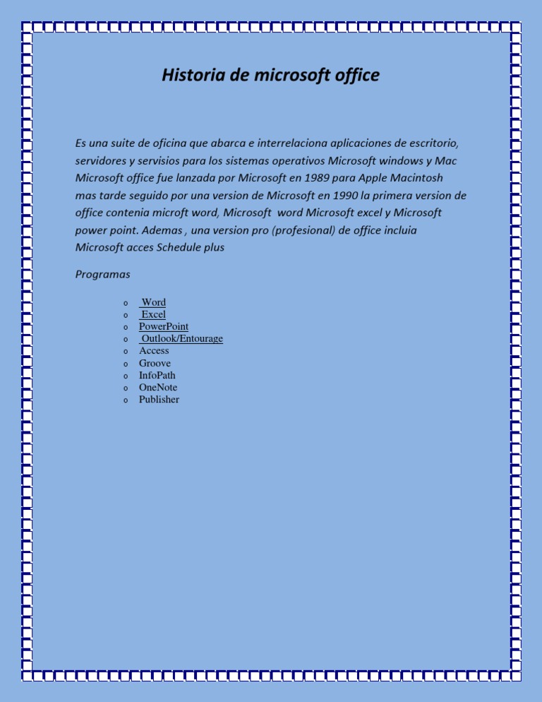 Historia de Microsoft Office | PDF