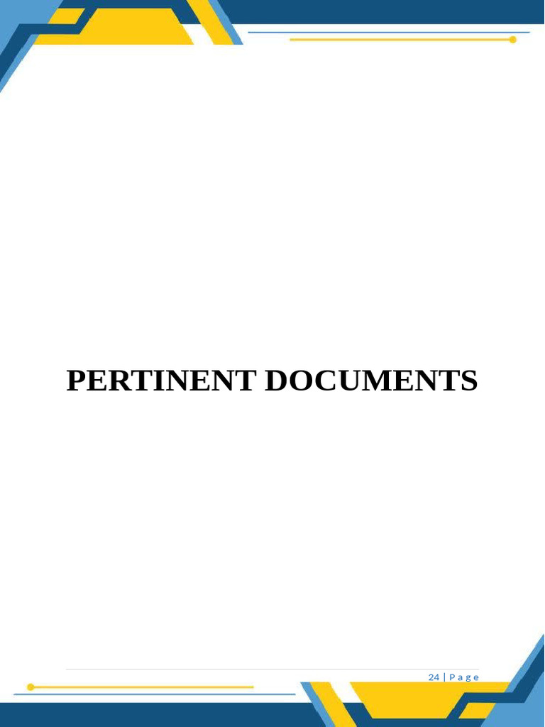 Pertinent Documents | PDF