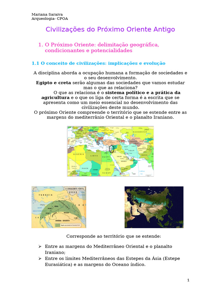 Civilizações do Próximo Oriente Antigo | PDF | Mesopotâmia | Suméria