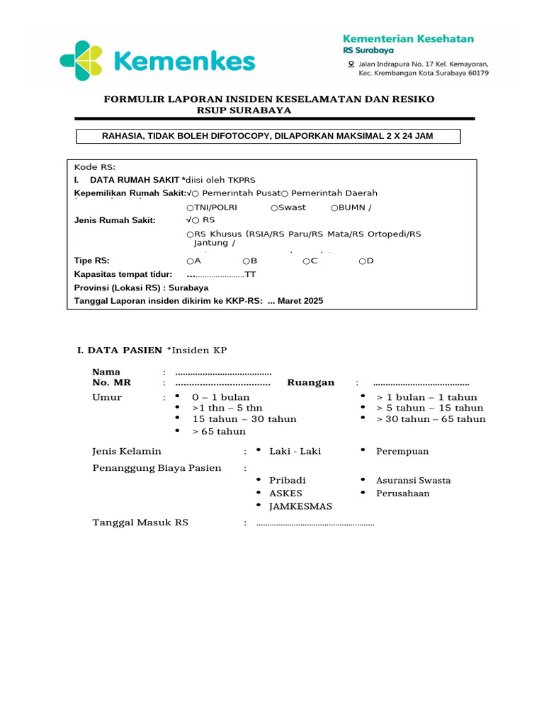 Form Ikp Kosong | PDF