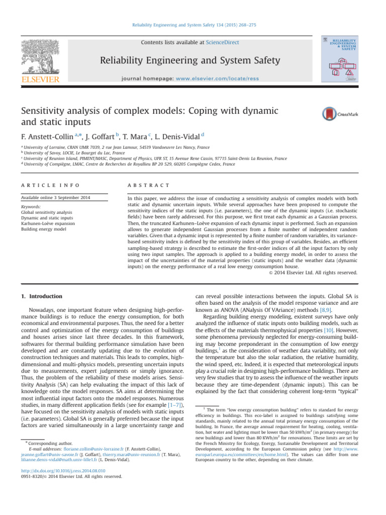 1 s2.0 S0951832014002038 Main | PDF | Sensitivity Analysis | Normal ...