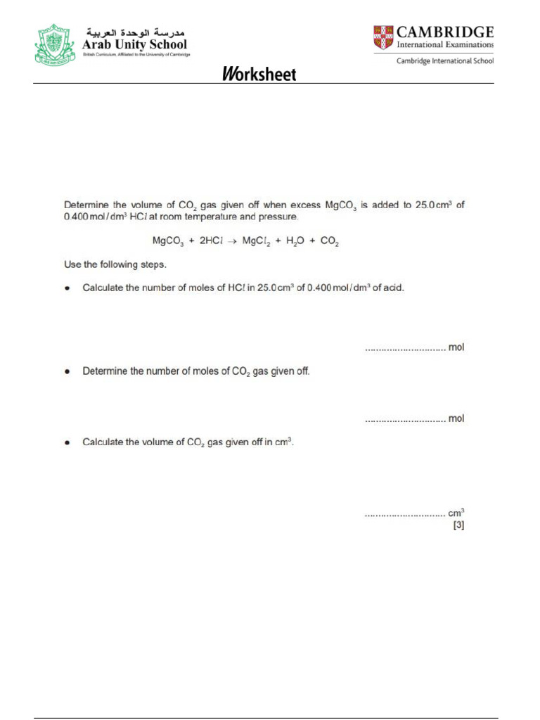 Stoichiometry Practice Worksheet | PDF