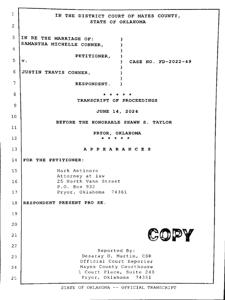 2024 - 0614 Hearing Transcript Reprint | PDF