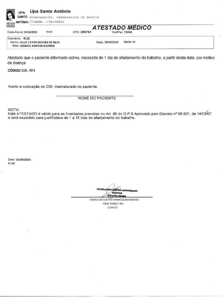 Atestado | PDF
