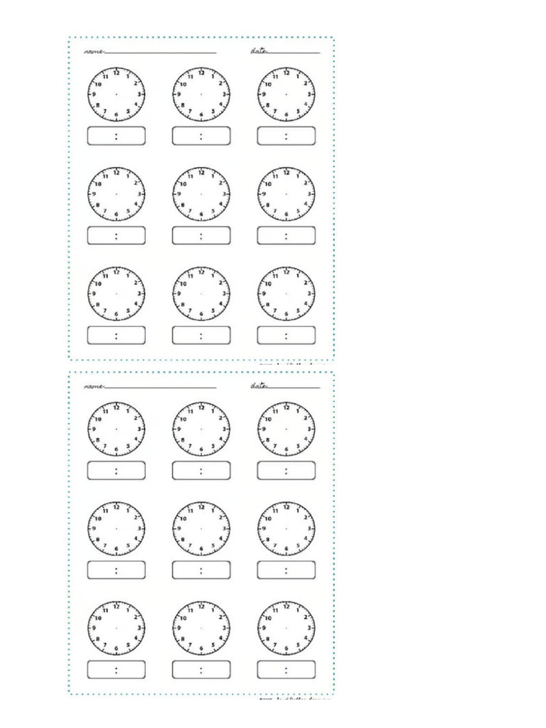 Blank Clocks | PDF