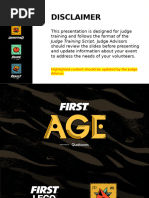 FLL Challenge Judging Questions | PDF | Robot | Robotics