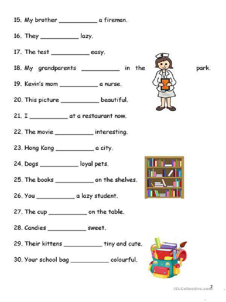 To Be Verbs Exercise | PDF