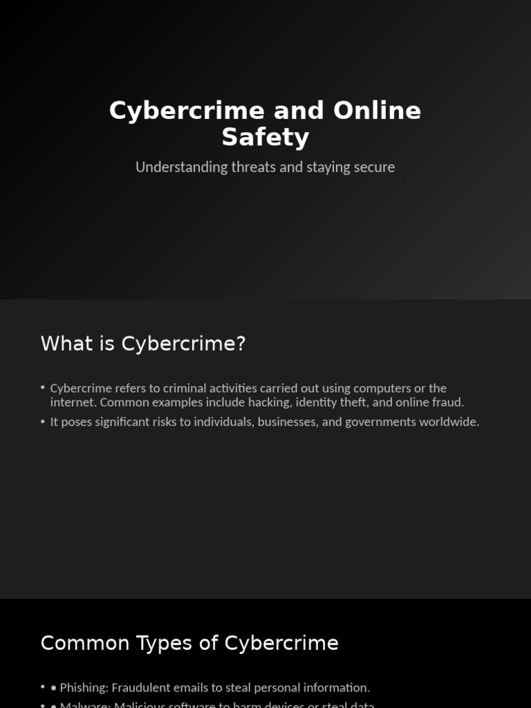 Cybercrime and Online Safety | PDF