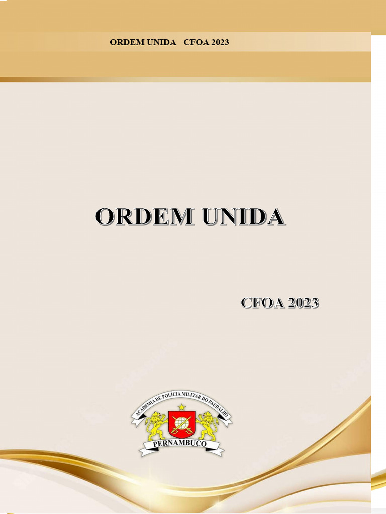 Ordem Unida: Manual CFOA 2023 | PDF | Bandeira | Espada