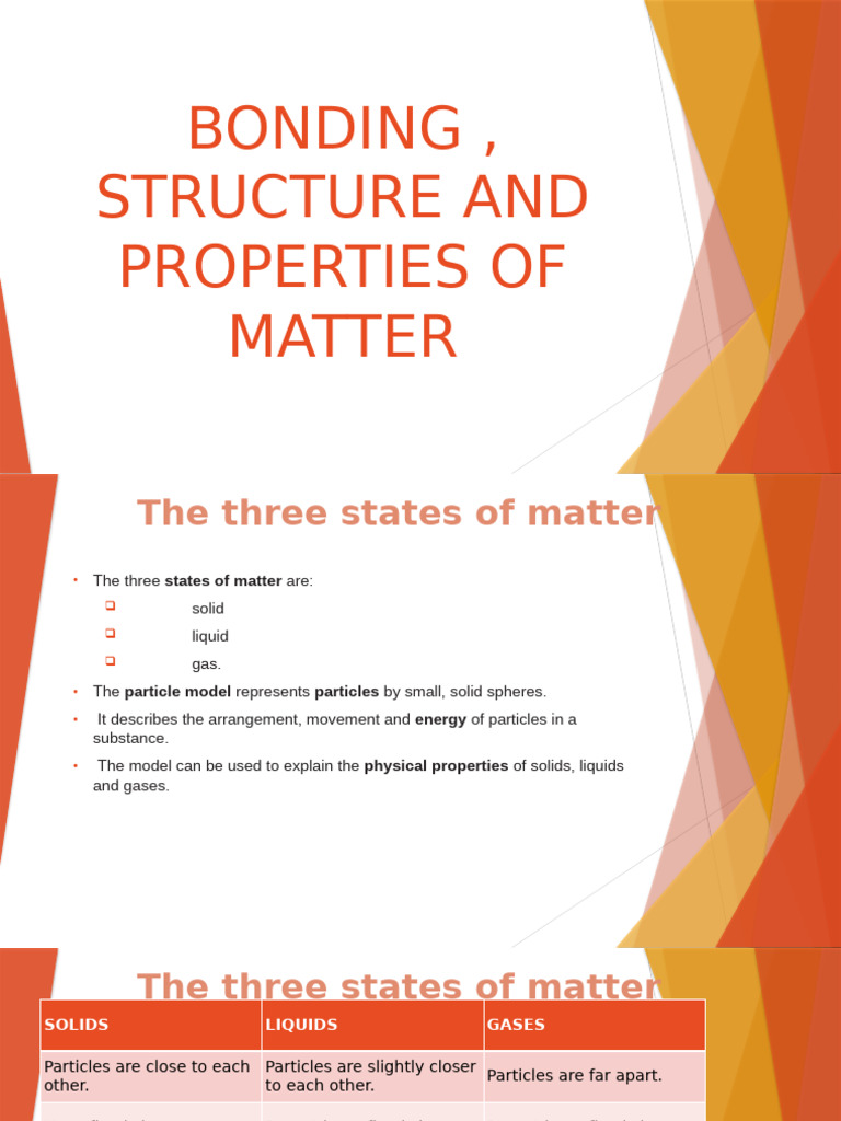 Bonding, Structure and Properties of Matter | PDF | Ion | Chemical Bond