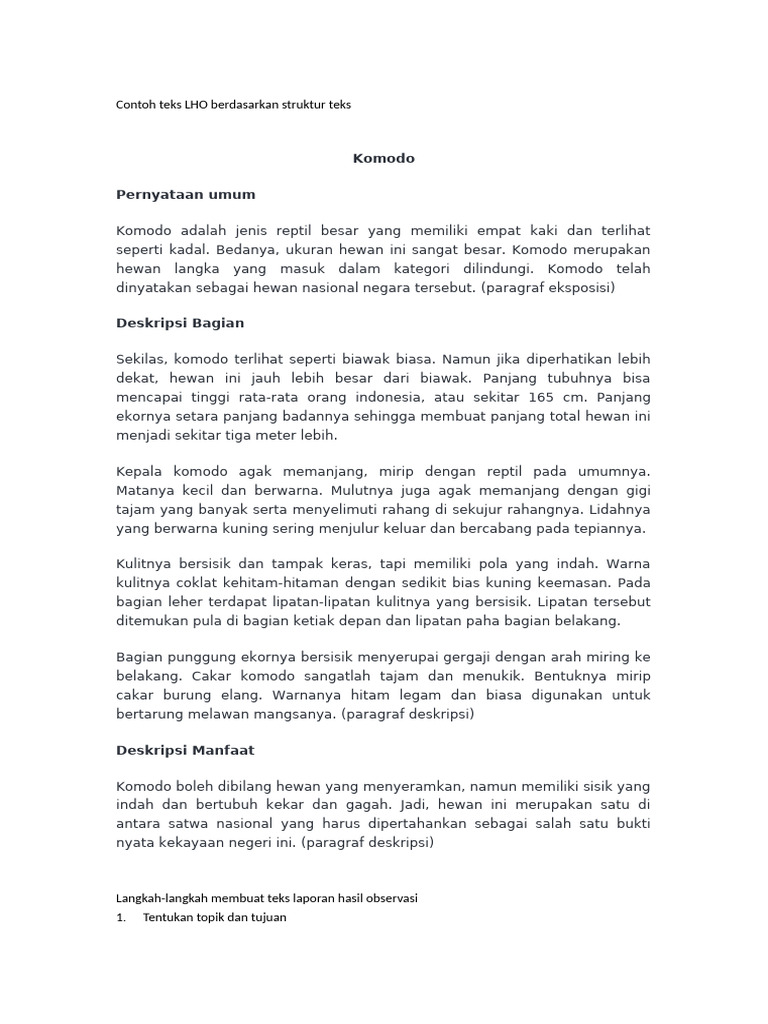 Contoh Teks LHO | PDF