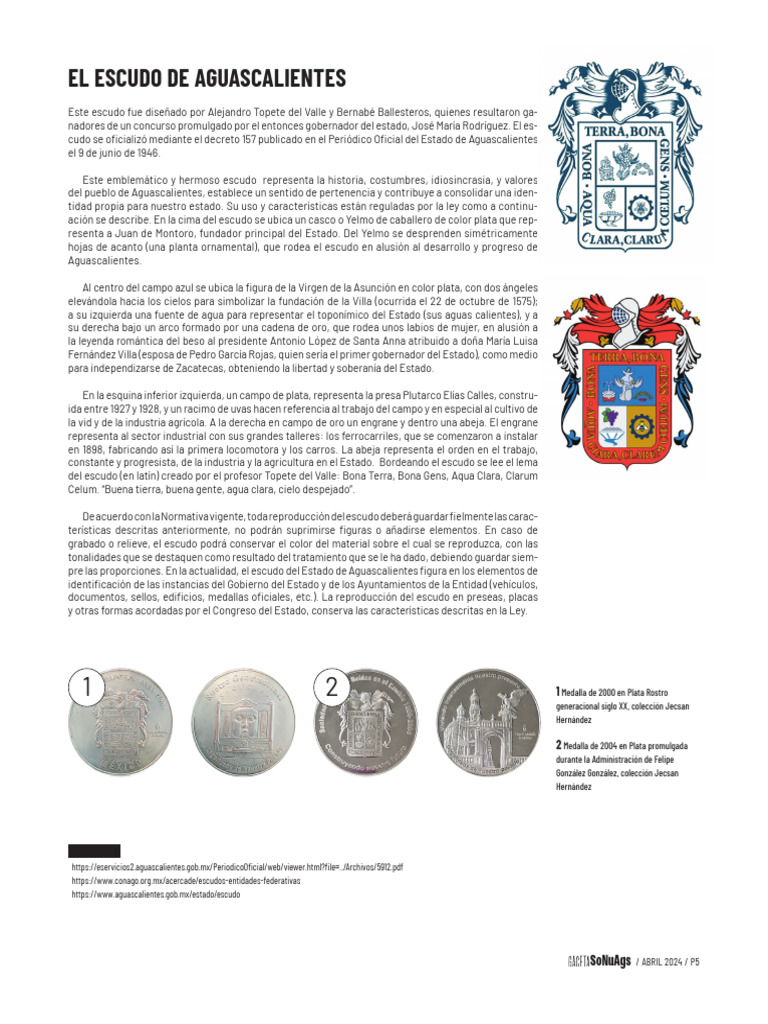 Gaceta SoNuAgs 1-04 Escudo de Ags | PDF | Monedas | Moneda