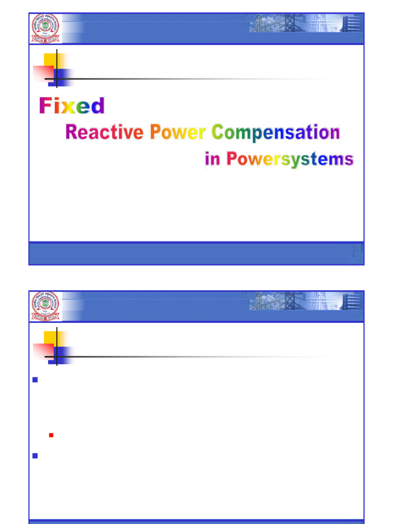 Reactive Power Compensation in T&D Systems | PDF | Ac Power | Capacitor