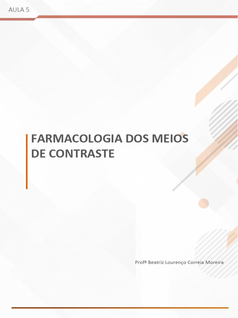 Farmacologia Dos Meios de Contraste | PDF | Tireoide | Iodo