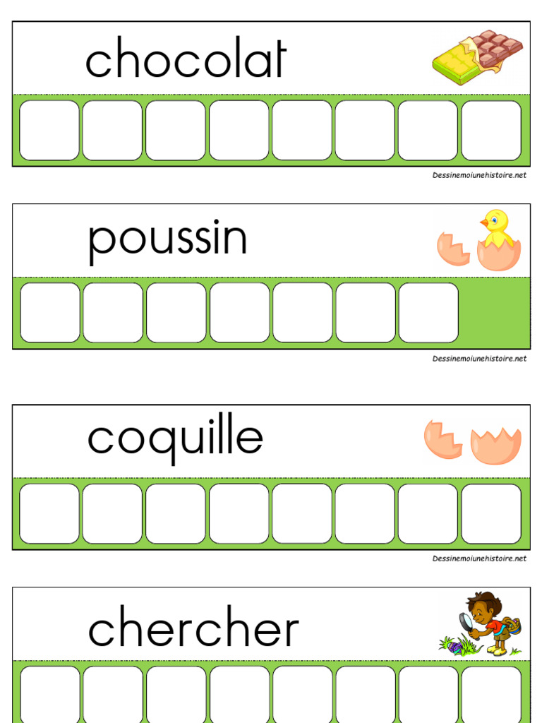 Atelier Des Mots de Pâques Script Horizontal | PDF