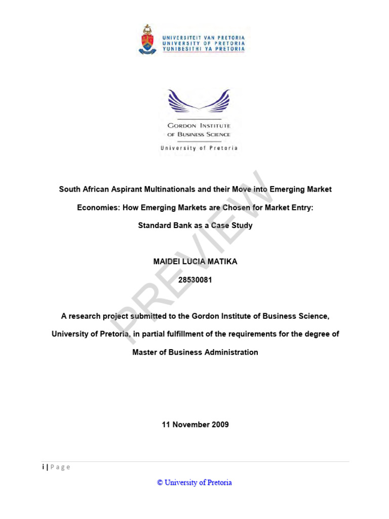Standard Bank Case Study | PDF | Multinational Corporation | Economies