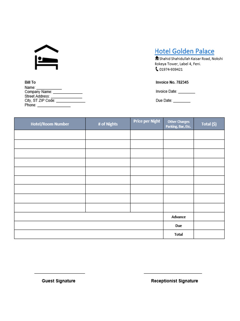 Hotel Bill | PDF