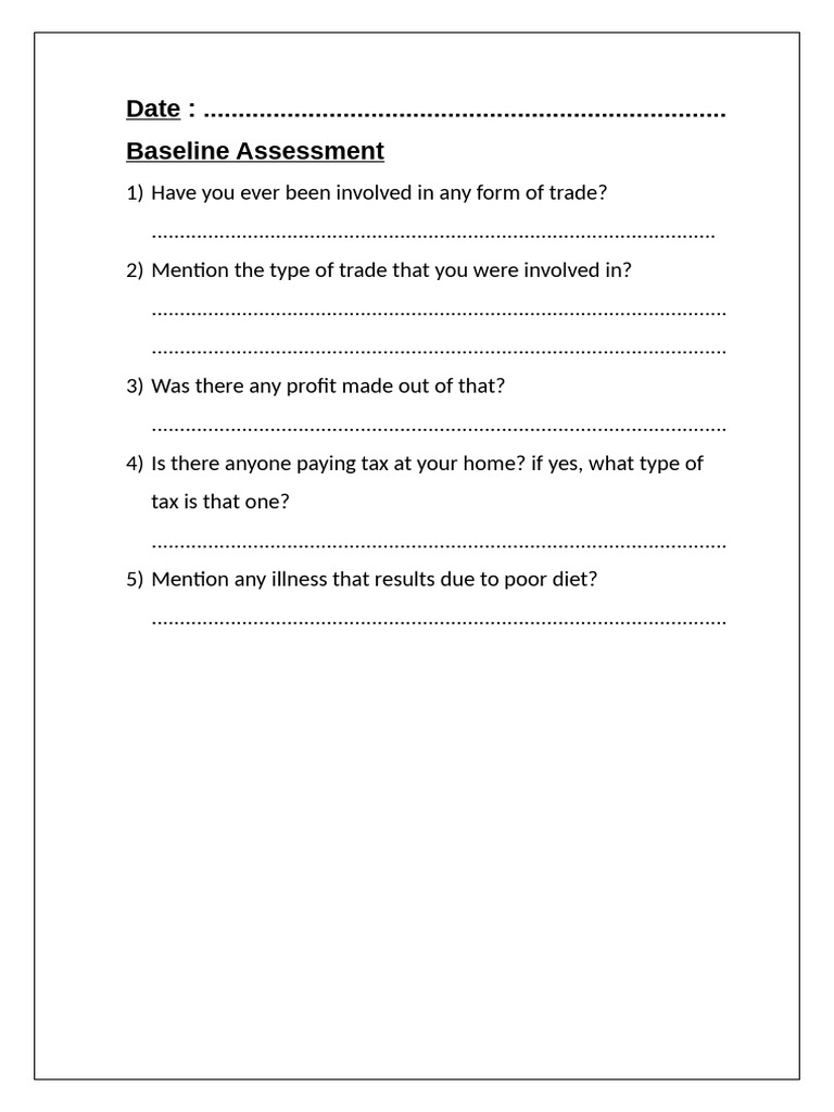 Baseline Assessment Hist Gr6 | PDF